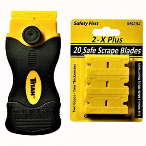 miniscraper 20 2x plus plastic razor blades and titan scraper