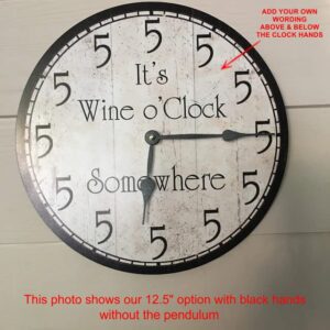 Personalized Five O'Clock Somewhere Clock