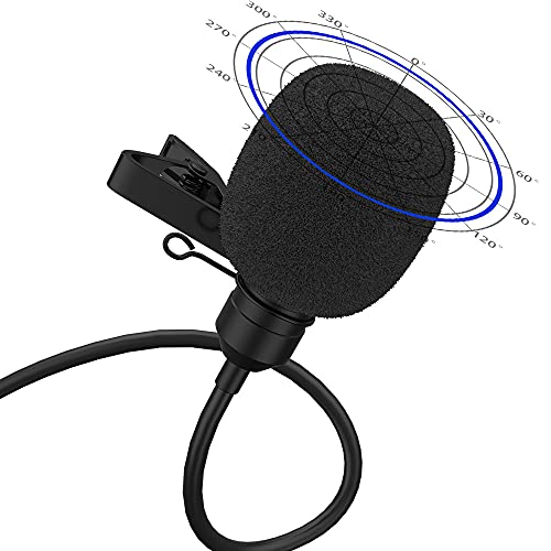 MAONO USB Lavalier Microphone, 192KHZ/24BIT Plug & Play Omnidirectional Lapel Shirt Collar Clip on Mic for PC, Computer, Mac, Laptop, YouTube, Skype, Recording, Podcasting, Gaming, AU-UL10