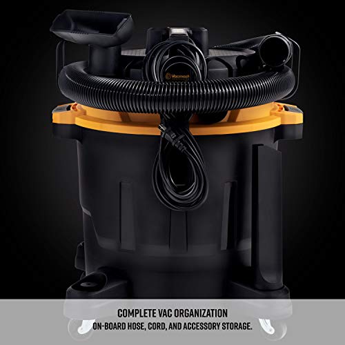 Vacmaster Professional - Professional Wet/Dry Vac, 12 Gallon, Beast Series, 5.5 HP 2-1/2" Hose (VJH1211PF0201) , Black