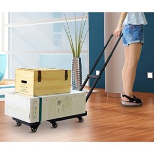 Boshen 440lb 18.50"x11.81"x3.54" Heavy Duty Luggage Cart Dolly Folding Platform Moving Warehouse Push Hand Truck