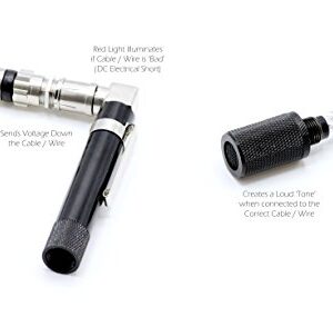 Coaxial (Coax) Pocket Continuity Tester (Tracer) with Voltage Toner (Sound) and Barrel Connector Bundle, for Testing, Labeling, and Identifying coaxial Lines - Pocket Toner