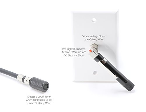 Coaxial (Coax) Pocket Continuity Tester (Tracer) with Voltage Toner (Sound) and Barrel Connector Bundle, for Testing, Labeling, and Identifying coaxial Lines - Pocket Toner