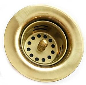 brass bar sink drain (220-brs) 2" bar junior duo basket strainer for brass bar sinks