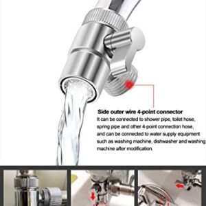 Polished Chrome Brass Sink Valve Diverter Faucet Splitter for Kitchen,Handheld Showerhead or Bathroom Sink Faucet Replacement Part Faucet to Hose Adapter Splitter Part M22 X M24