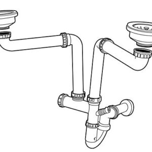 Transolid TSDIK Plastic Sink Drain Install Kit, 12" L x 16" W x 4" H, White