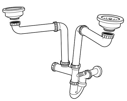 Transolid TSDIK Plastic Sink Drain Install Kit, 12" L x 16" W x 4" H, White