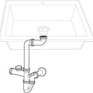 Transolid TSDIK Plastic Sink Drain Install Kit, 12" L x 16" W x 4" H, White