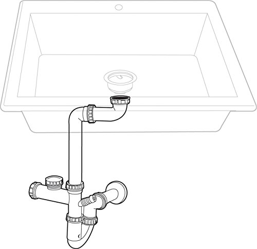 Transolid TSDIK Plastic Sink Drain Install Kit, 12" L x 16" W x 4" H, White