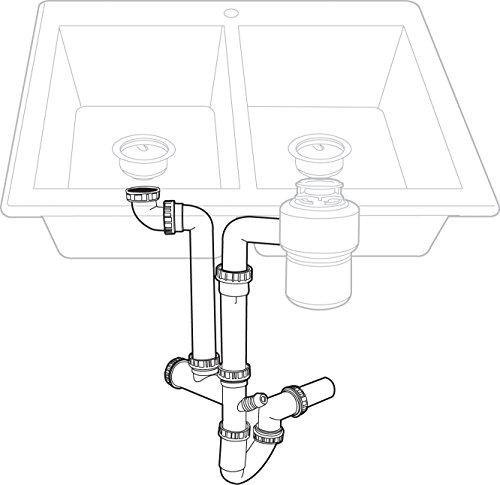 Transolid TSDIK Plastic Sink Drain Install Kit, 12" L x 16" W x 4" H, White