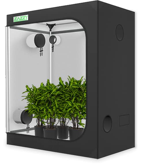 Zazzy Grow Tent, 48"x48"x78" Growing Tents for Indoor Plant 600D Mylar Hydroponic Grow Tent High Reflective Growing Tent Room for Indoor Plant Fruit Flower Veg