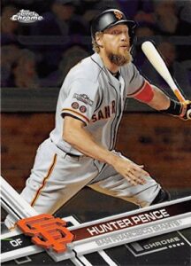 2017 topps chrome #128 hunter pence san francisco giants baseball card