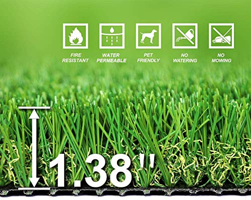 SunVilla SV7'X13' Realistic Indoor/Outdoor Artificial Grass/Turf 7 FT X 13 FT (91 Square FT)