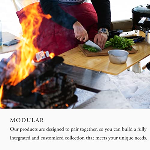 Snow Peak Takibi Fire & Grill - Foldable Fire & Grill - Perfect for Backyards, Camping Trips & More - Cooking Accessory for Patios or Backyards