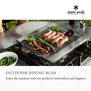 Snow Peak Takibi Fire & Grill - Foldable Fire & Grill - Perfect for Backyards, Camping Trips & More - Cooking Accessory for Patios or Backyards