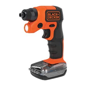 black+decker lightdriver 4v max* cordless screwdriver with storage pak (bdcsfs30c)