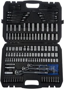 amazon basics mechanic's tool socket set with case, 201-piece