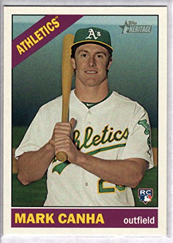 2015 Topps Heritage High Number #642 Mark Canha RC Rookie Oakland Athletics