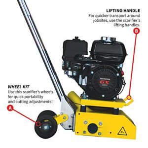 Tomahawk 8” Concrete Scarifier Road Planer Asphalt Grinder with 5.5 HP Honda Gas Engine & Drum