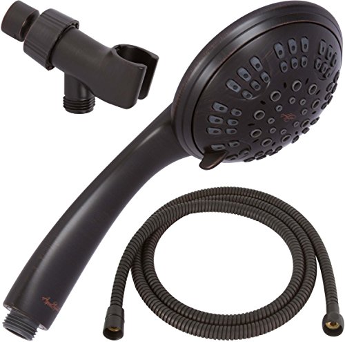 6 Function Handheld Shower Head Kit - High Pressure, Removable Hand Held Showerhead With Hose & Mount And Adjustable Rainfall Spray, 2.5 GPM - Oil-Rubbed Bronze