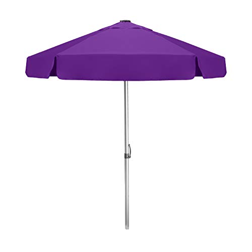 Strombergbrand The Vented Bistro, Large Outdoor Patio Umbrella with Tilt Adjustments, Café Style Market Umbrella, Patented Construction, Commercial Quality Heavy Duty Table Top Umbrella, Purple