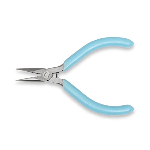 Xcelite Weller L4GN Xcelite 4" Sub-Miniature Needle Nose Plier with Light Blue Cushion Grip Handle