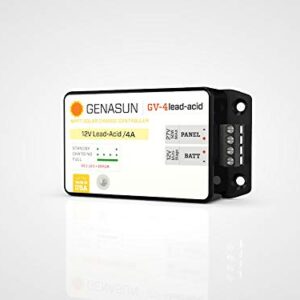 Genasun GV-4-Pb-12V, 4 A MPPT Solar Charge Controller for 12 V Lead-Acid Batteries