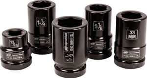 ingersoll rand sk8c5tn 1" drive sae deep truck service impact socket set (5 piece)