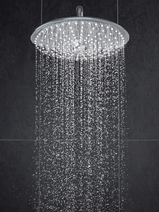 GROHE 26457000 Euphoria Rain Showerhead, 10 Inches Starlight Chrome