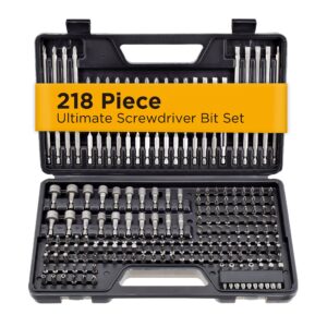 Jackson Palmer 218 Piece Ultimate Screwdriver Bit Set, High Grade Carbon Steel, Includes Hard-to-Find Security Bits