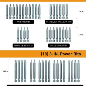 Jackson Palmer 218 Piece Ultimate Screwdriver Bit Set, High Grade Carbon Steel, Includes Hard-to-Find Security Bits