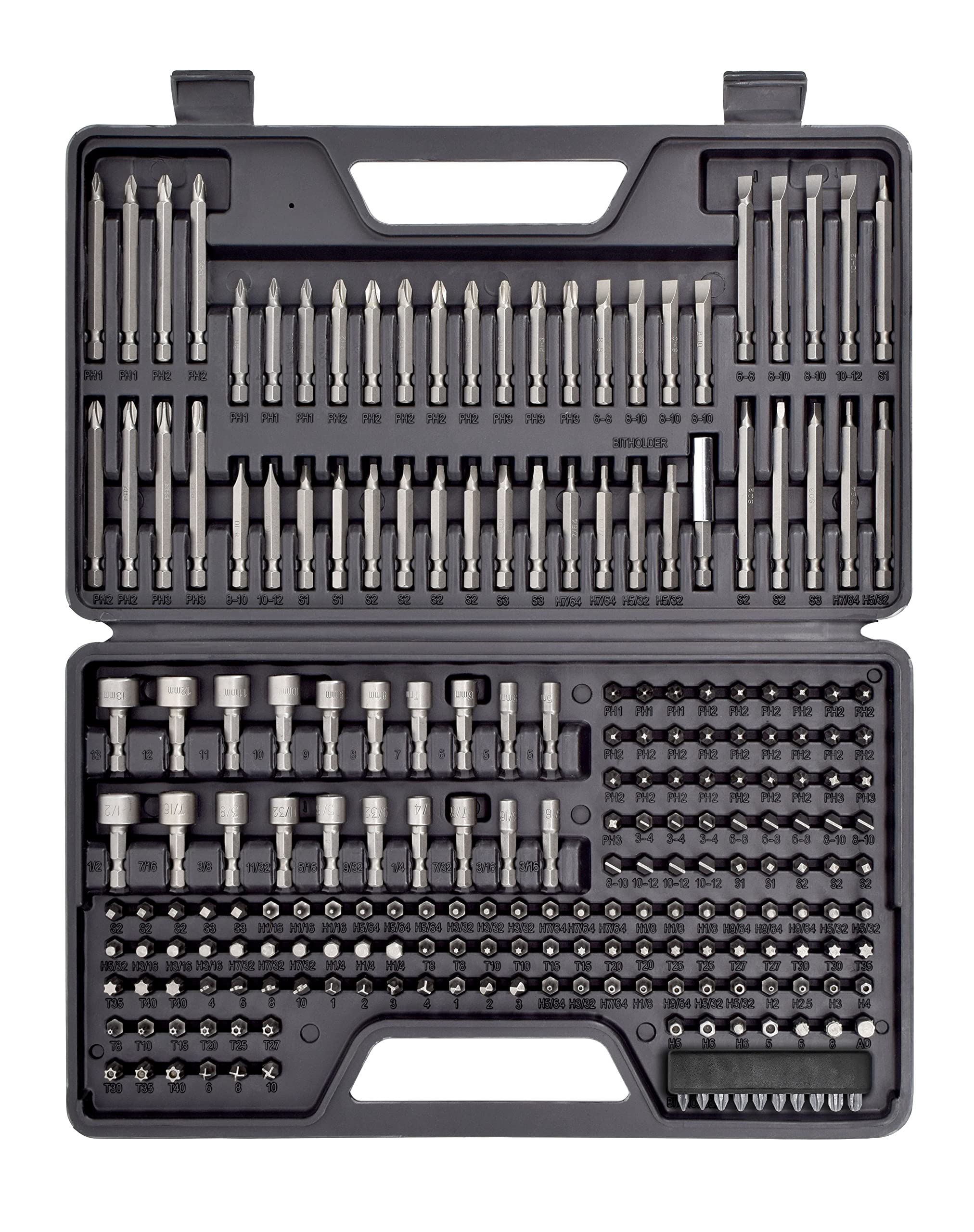 Jackson Palmer 218 Piece Ultimate Screwdriver Bit Set, High Grade Carbon Steel, Includes Hard-to-Find Security Bits