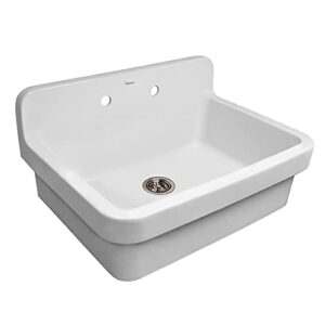 whitehaus ofch2230-white old fashioned country kitchen/utility sink, white