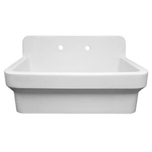 Whitehaus OFCH2230-WHITE Old Fashioned Country Kitchen/Utility Sink, White