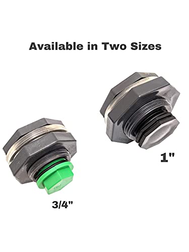 Van Enterprises 3/4" Drain Valve Plug Kit for Rain Barrels, Tuff Stuff, Rubbermaid Water Tanks, Behrens Steel Tanks, Tubs, Pools