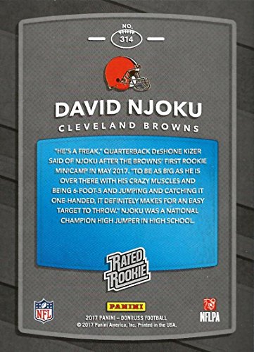 2017 Donruss #314 David Njoku Cleveland Browns Rated Rookie Football Card