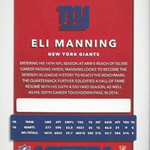 2017 Donruss #10 Eli Manning New York Giants Football Card