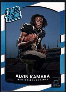 football nfl 2017 donruss #349 alvin kamara rated rookie saints