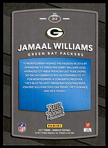 2017 Donruss #317 Jamaal Williams Green Bay Packers Rated Rookie