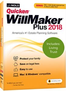 nolo quicken willmaker plus 2018 & living trust