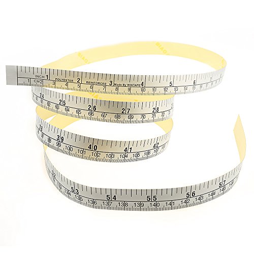 WIN TAPE Workbench Ruler Adhesive Backed Tape Measure 60inch 152cm (Left to Right - Inch/cm)