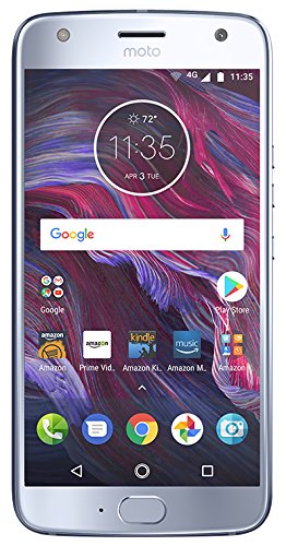 Moto X (4th Generation) - with hands-free Amazon Alexa – 32 GB - Unlocked – Sterling Blue - Prime Exclusive - with Lockscreen Offers & Ads