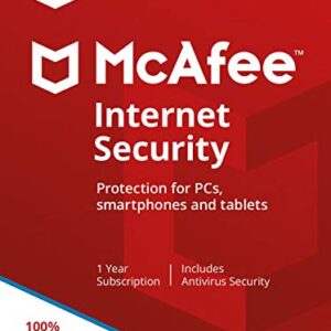 McAfee 2019 Internet Security, 3 Devices, 1 Year, PC/Mac/Android/Smartphones [Download]