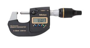 mitutoyo 293-100-10 sub-micron digimatic micrometer, 0-25mm range, 0.0001mm/0.0005mm resolution