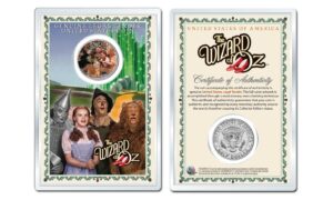 wizard of oz - witch official jfk half dollar u.s. coin in premium holder