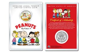 peanuts valentine's official jfk half dollar u.s. coin in premium holder