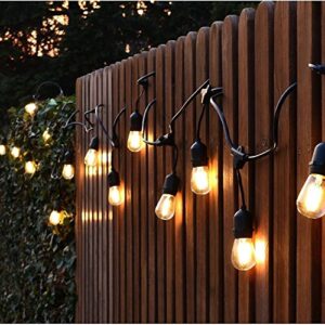 FRIDEKO HOME Waterproof Outdoor String Lights - 12Ft Commercial Grade Patio Lights Heavy Duty Light String Hanging Lights Fixture with 11W S14 Bulbs for Deckyard Garden Porch Party Decor