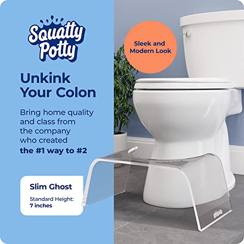 Squatty Potty Ghost Acrylic Toilet Stool, 7"