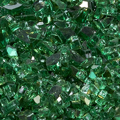 Duluth Forge 14REMGM 1/4 in. Premium Reflective Emerald Fire Glass-10 lb, Small