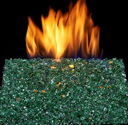 Duluth Forge 14REMGM 1/4 in. Premium Reflective Emerald Fire Glass-10 lb, Small